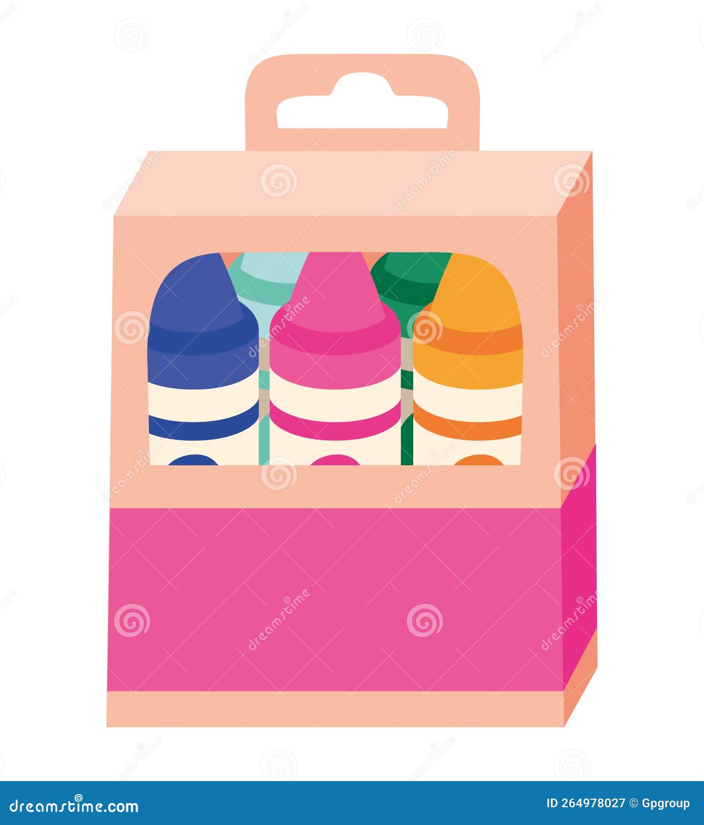 Crayon box desing stock vector. Illustration of drawing - 264978027