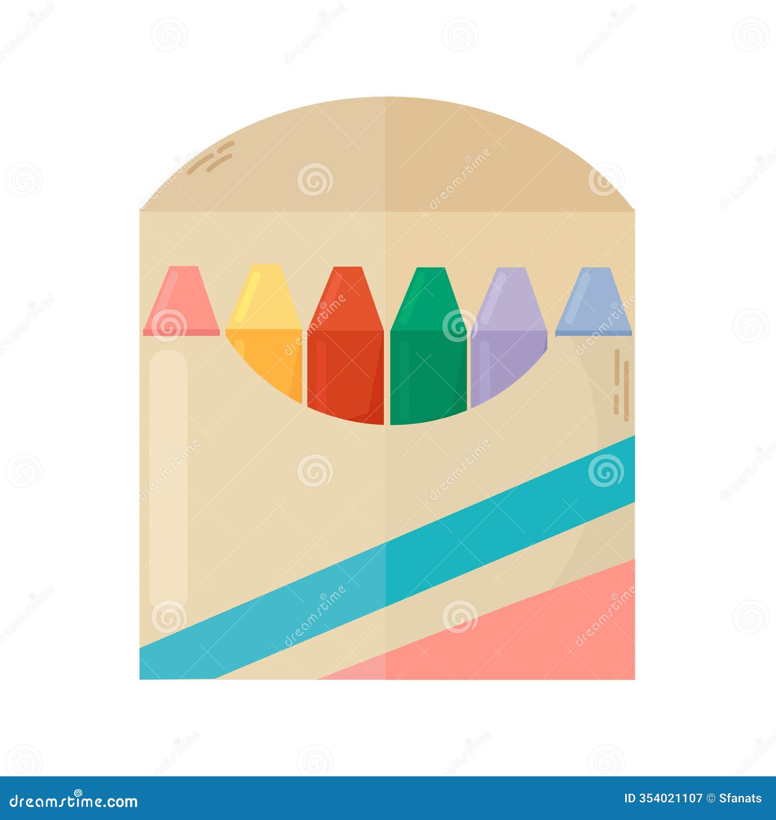 Crayon Box Icon Clipart Logotype Isolated Vector Illustration Stock ...
