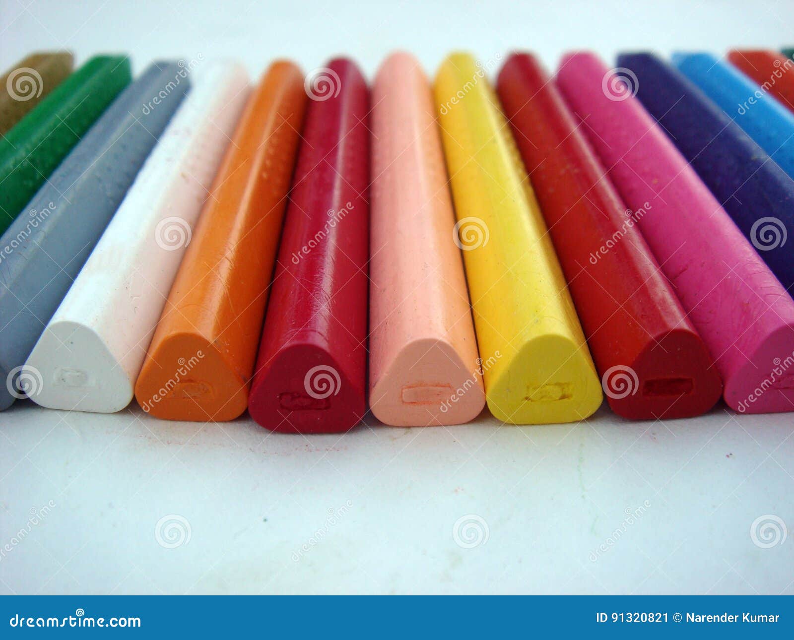 Crayon Color Back Side View Stock Image - Image of side, background ...
