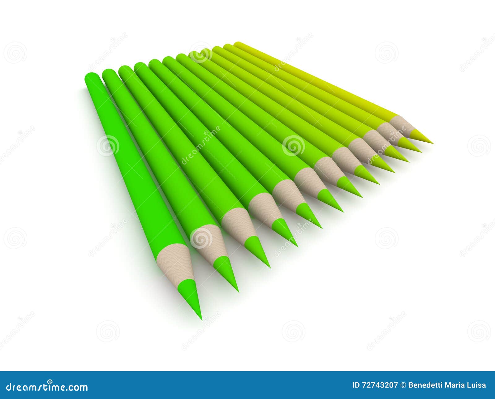 Crayon Color Spectrum - Green Stock Illustration - Illustration of ...