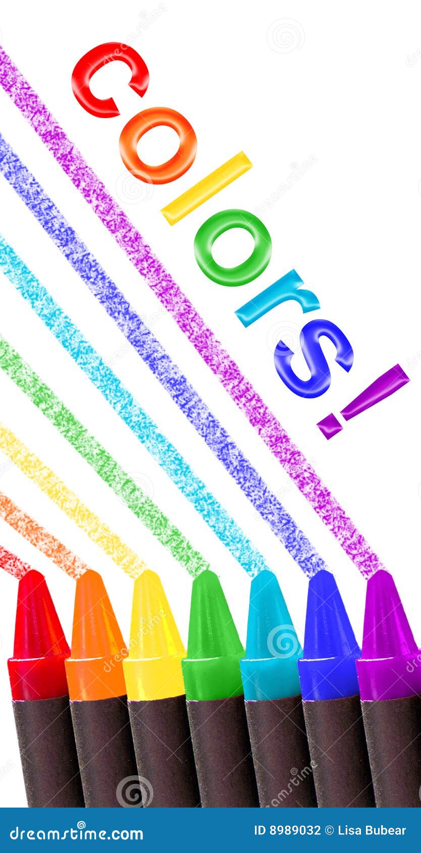 Crayon colors over white stock illustration. Illustration of draw - 8989032