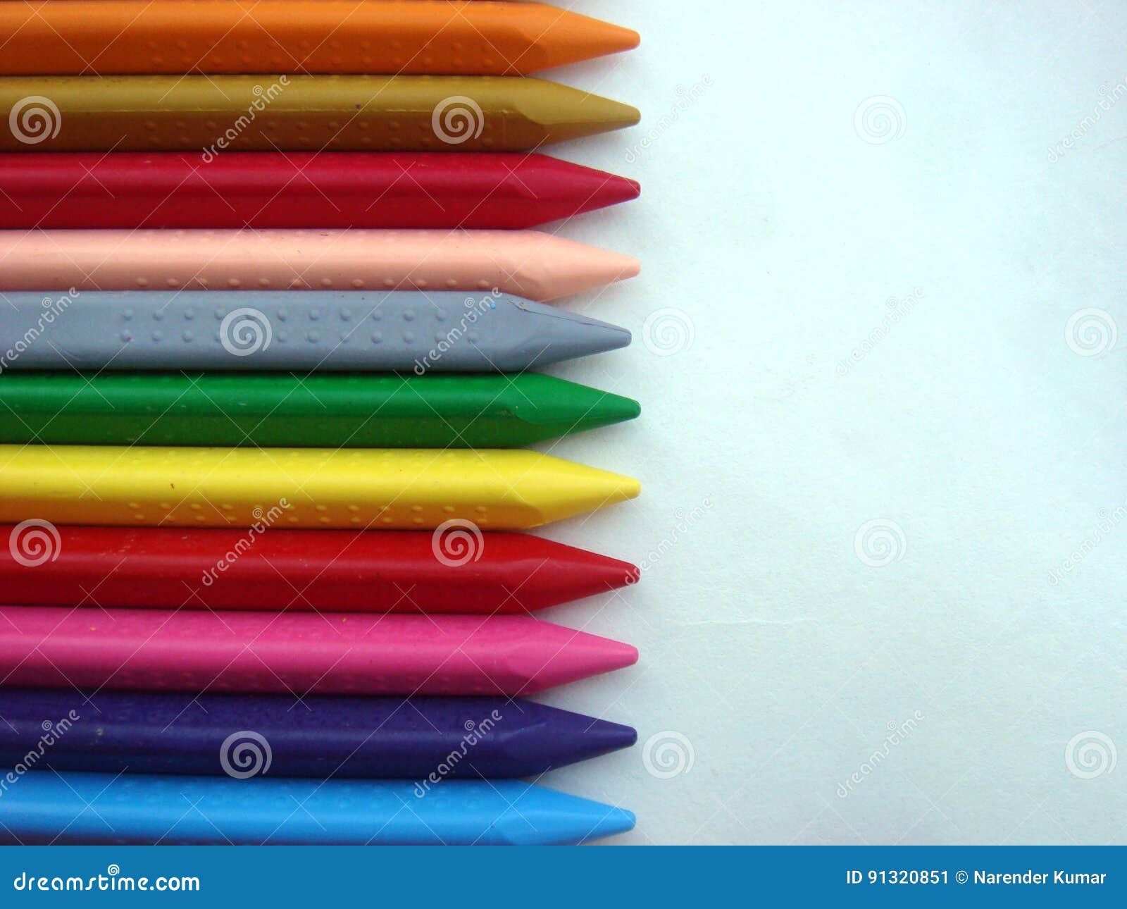 Crayon Colors on White Paper Stock Image - Image of view, stands: 91320851