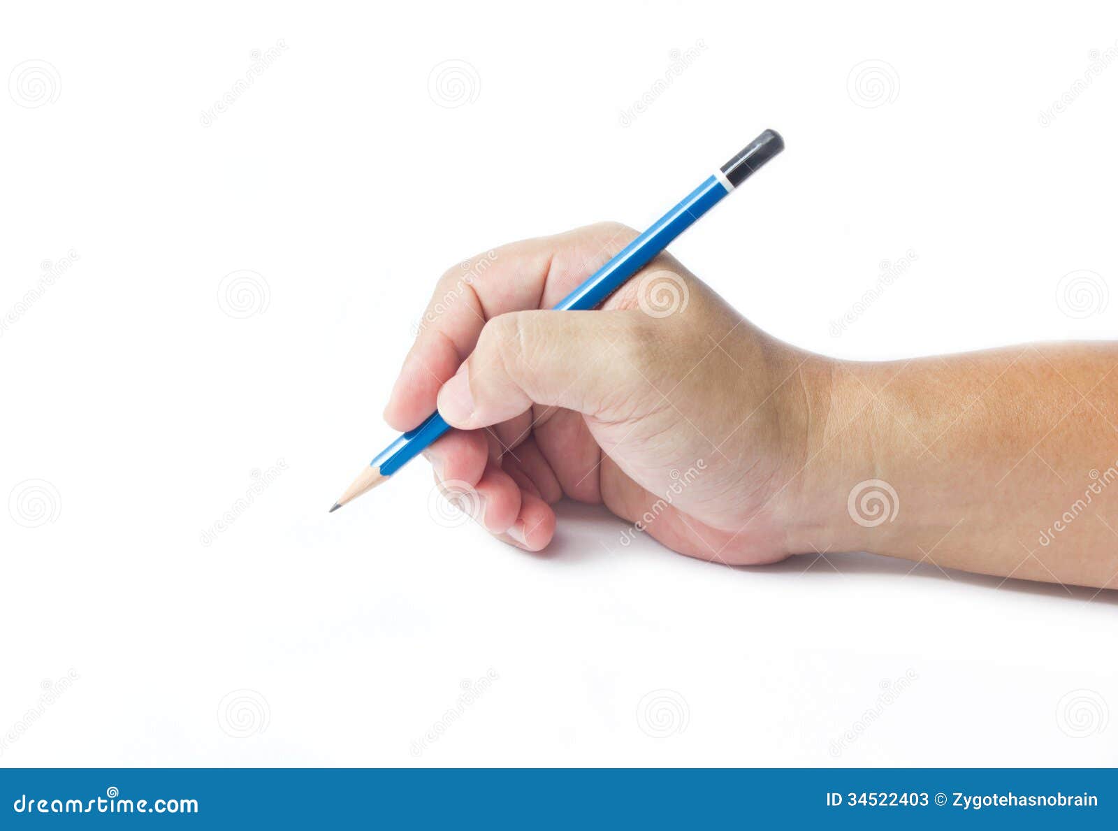 Crayon Dans La Main De L'homme. Image stock - Image du peinture ...