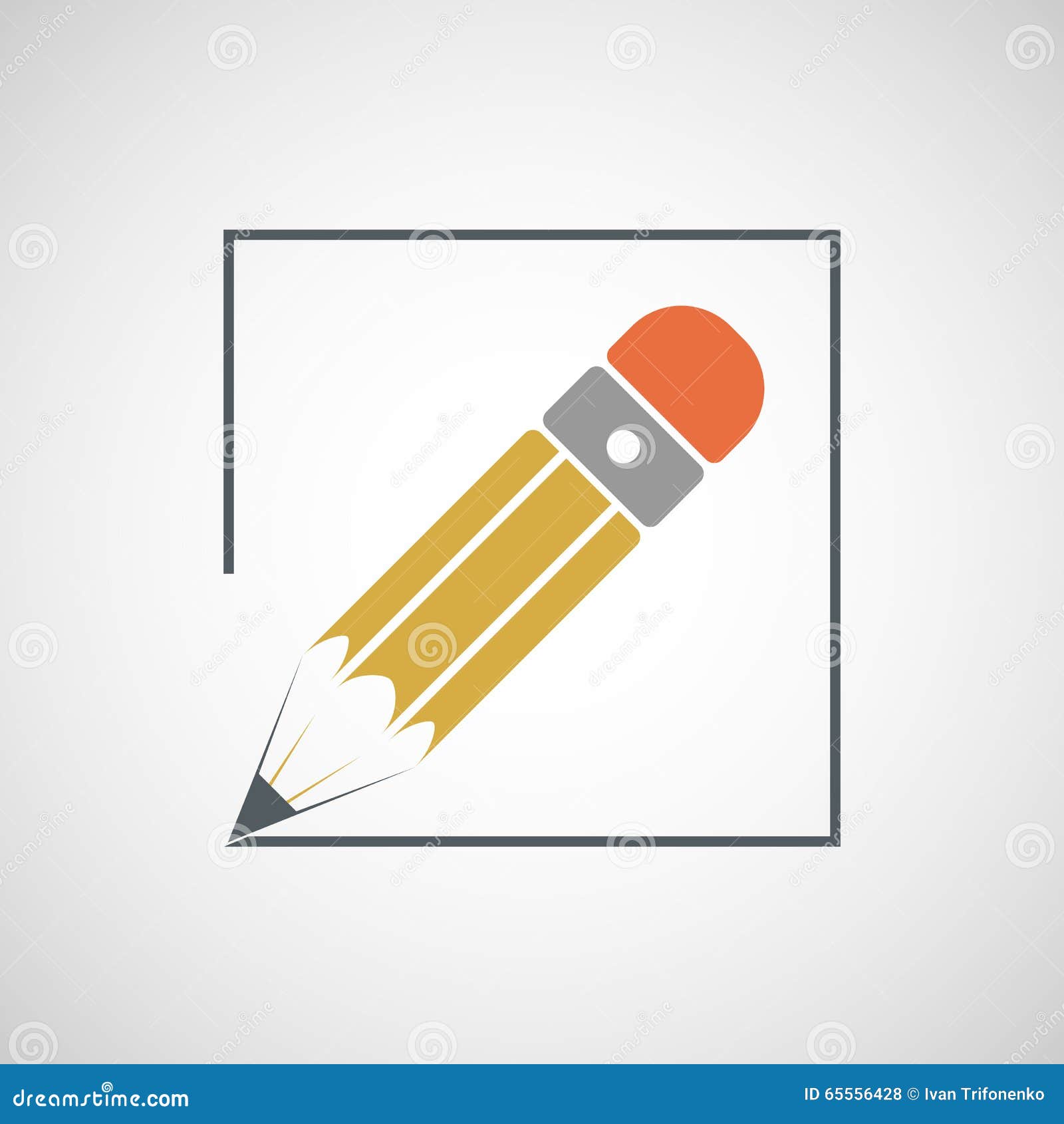 Crayon de dessin de logo illustration de vecteur. Illustration du ...