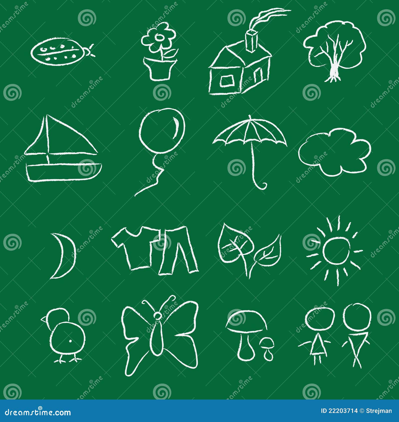 Crayon Doodle 1-01(6) stock illustration. Illustration of childhood ...