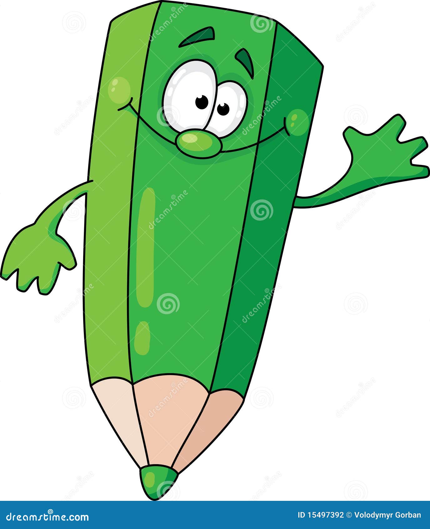 Crayon drôle illustration de vecteur. Illustration du matériel - 15497392