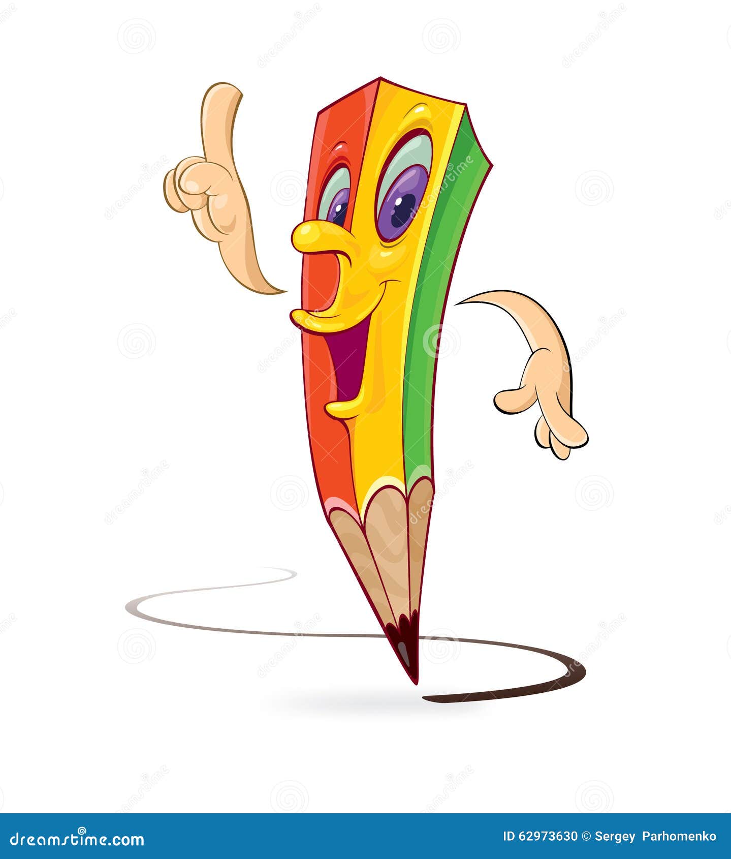 Crayon drôle illustration de vecteur. Illustration du amusement - 62973630