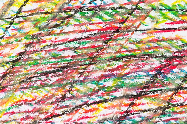 Crayon Drawing Texture of Different Colors - Abstract Background Stock ...