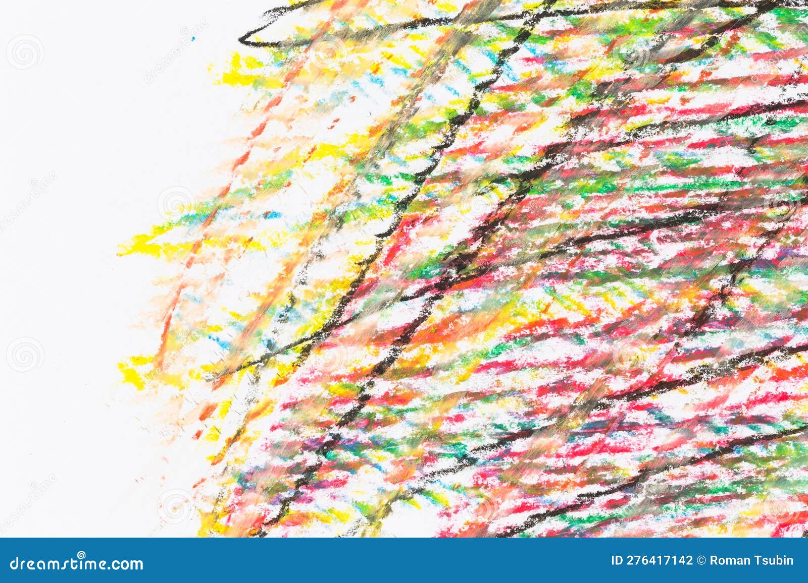 Crayon Drawing Texture of Different Colors - Abstract Background Stock ...