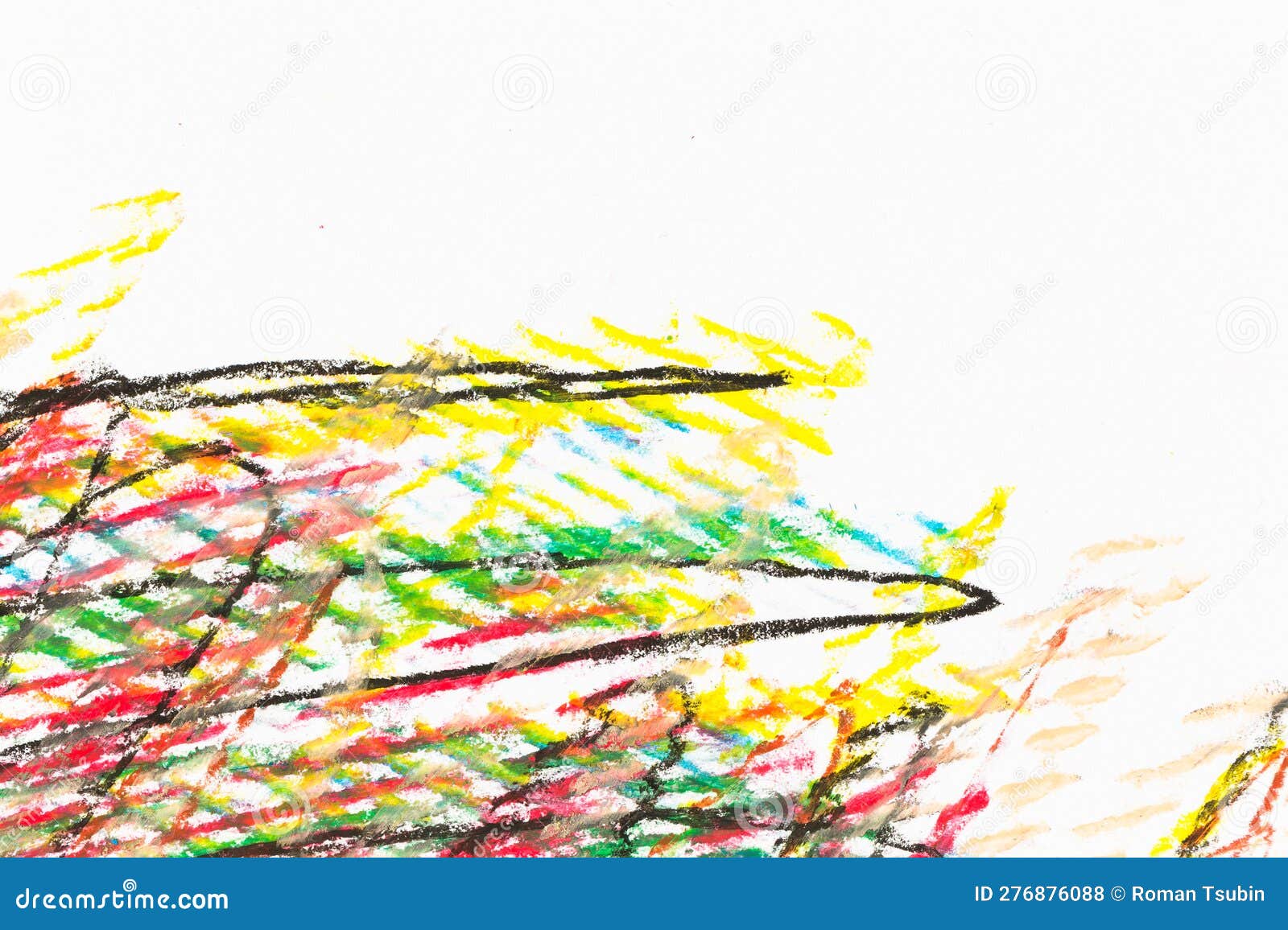 Crayon Drawing Texture of Different Colors - Abstract Background Stock ...