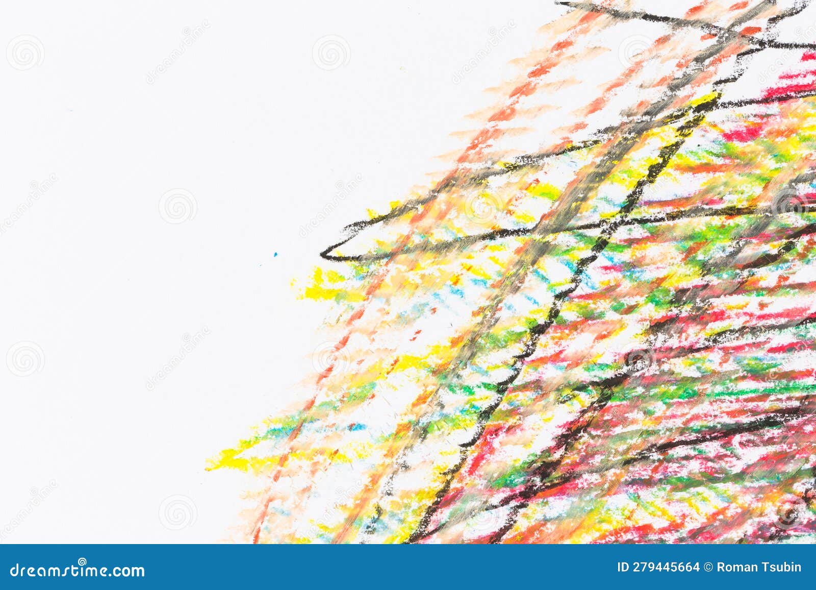 Crayon Drawing Texture of Different Colors - Abstract Background Stock ...