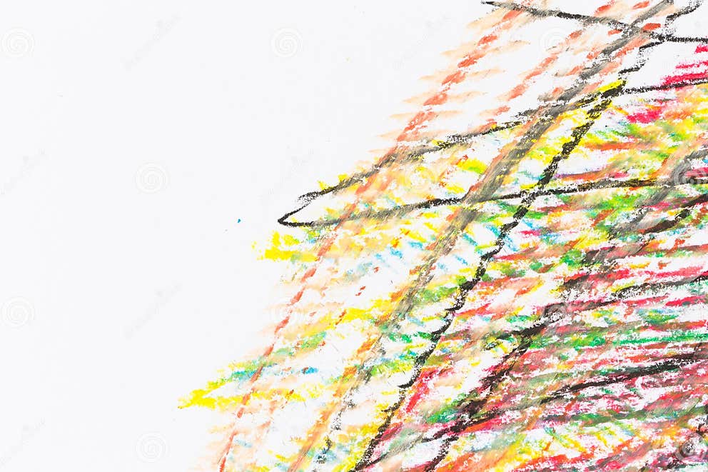 Crayon Drawing Texture of Different Colors - Abstract Background Stock ...