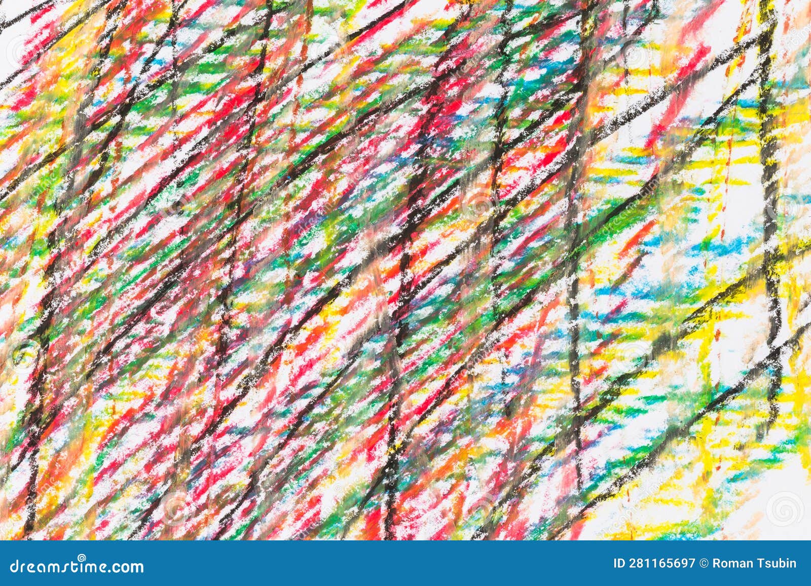 Crayon Drawing Texture of Different Colors - Abstract Background Stock ...