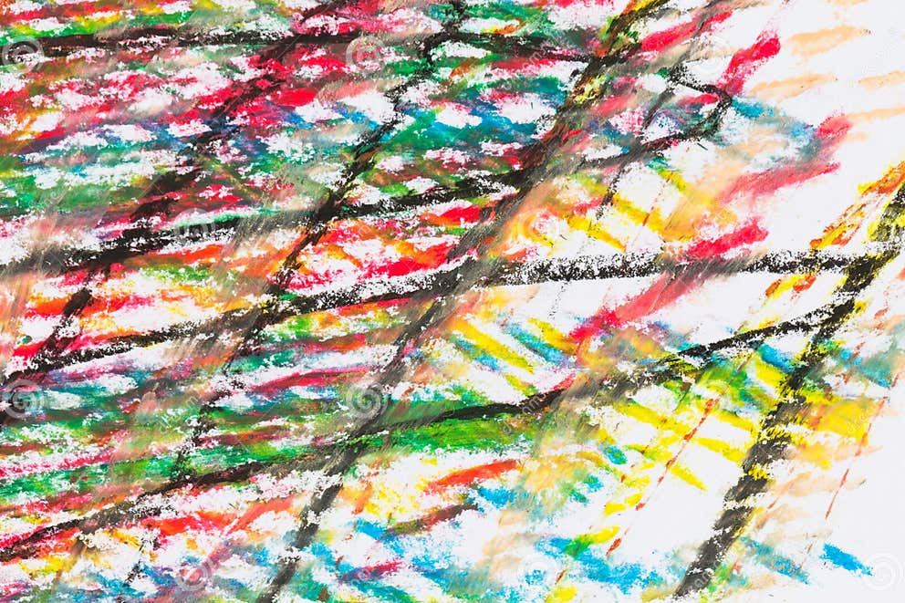 Crayon Drawing Texture of Different Colors - Abstract Background Stock ...