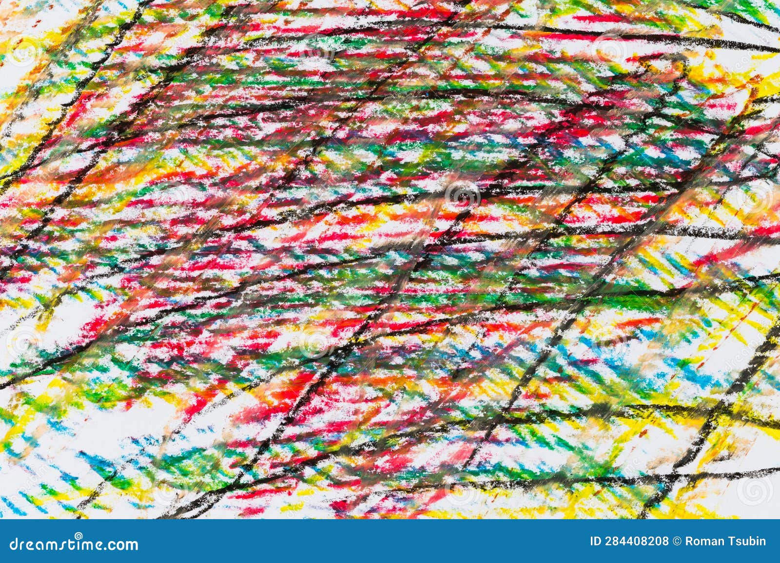 Crayon Drawing Texture of Different Colors - Abstract Background Stock ...