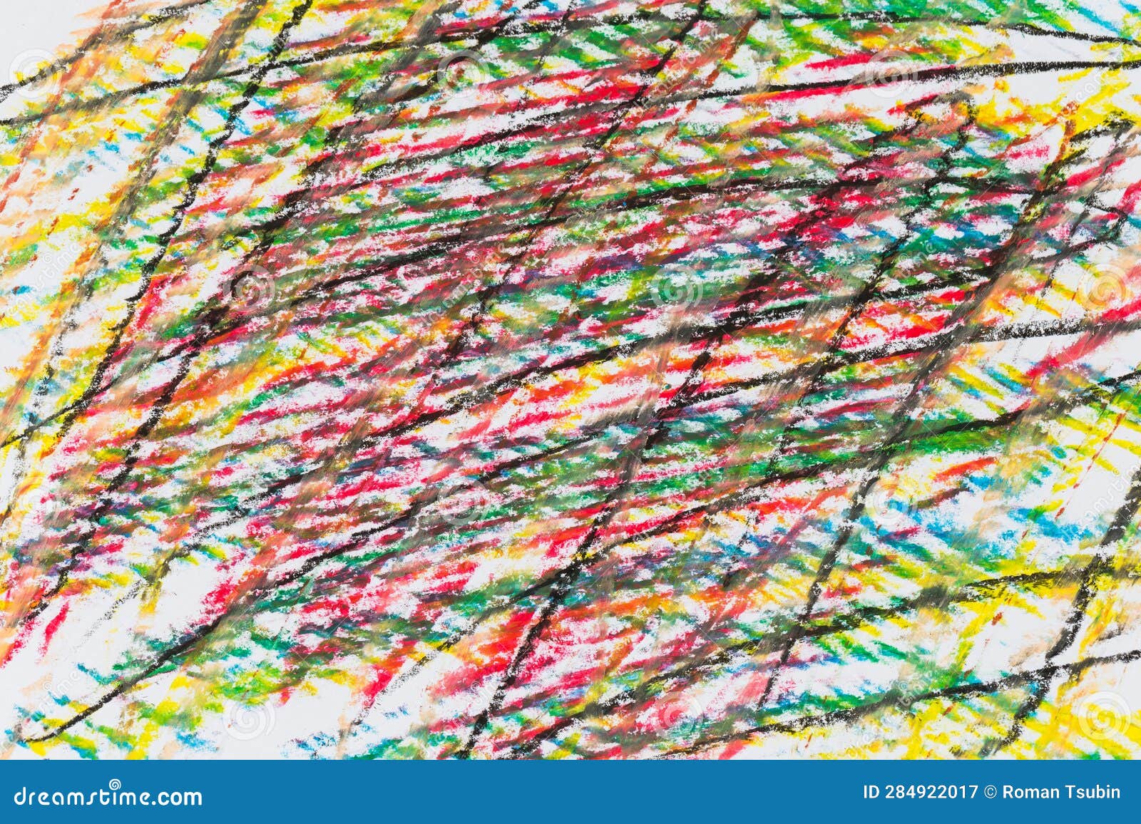 Crayon Drawing Texture of Different Colors - Abstract Background Stock ...