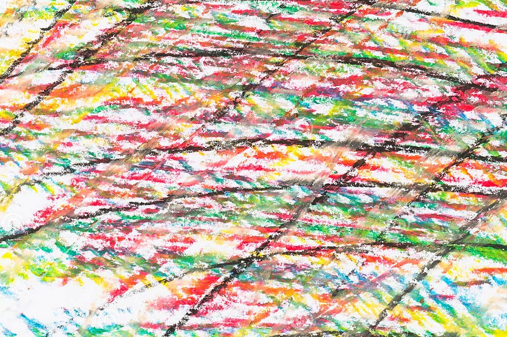 Crayon Drawing Texture of Different Colors - Abstract Background Stock ...
