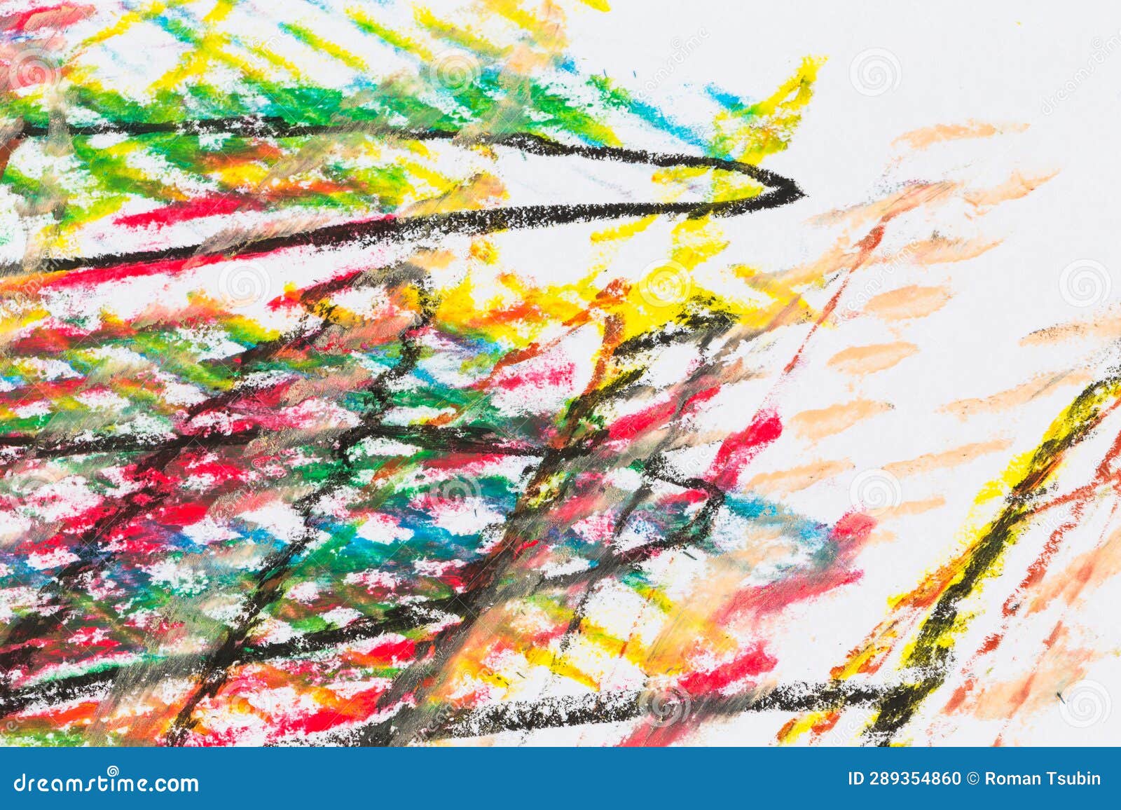 Crayon Drawing Texture of Different Colors - Abstract Background Stock ...