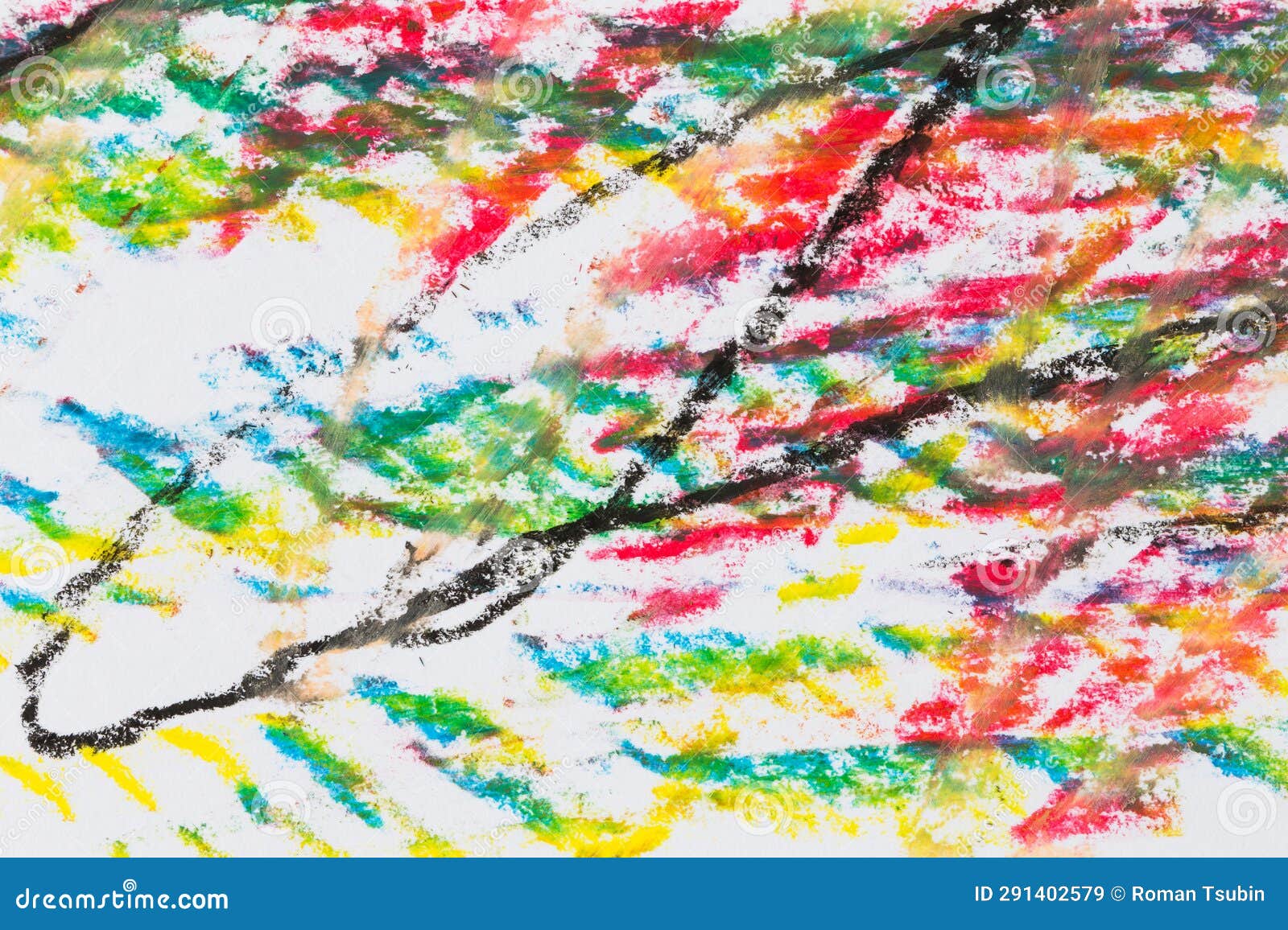 Crayon Drawing Texture of Different Colors - Abstract Background Stock ...