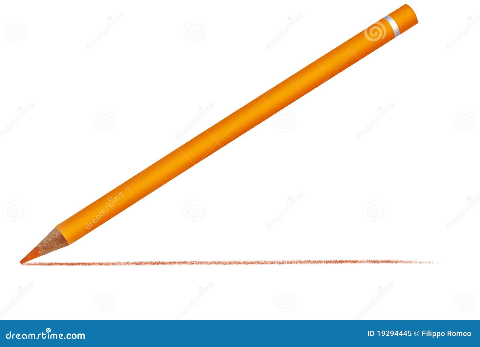 Crayon with drawn line stock illustration. Illustration of arrangement ...