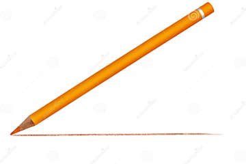 Crayon with drawn line stock illustration. Illustration of arrangement ...