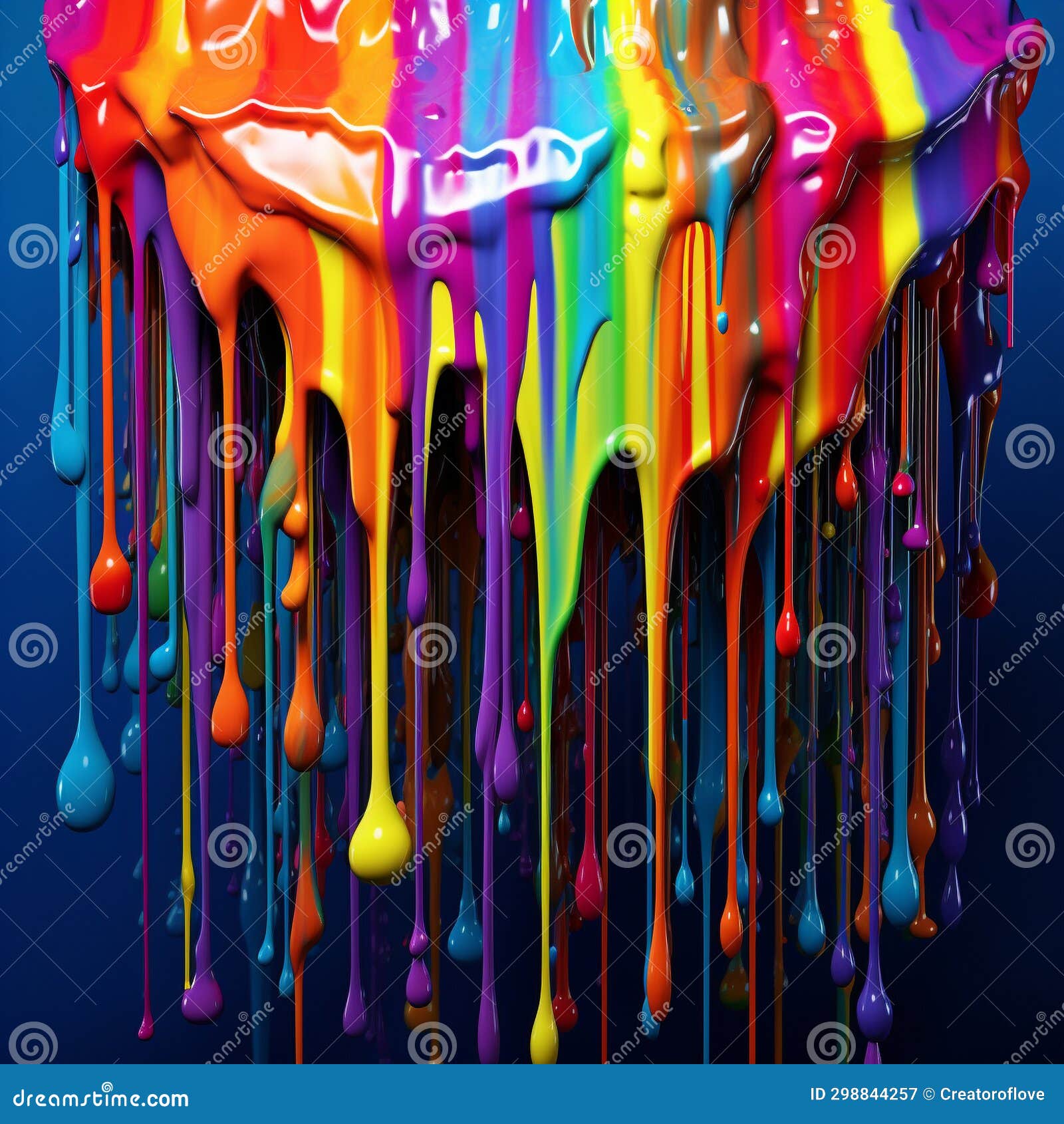 Crayon Dripping Melting on Blue Background Stock Illustration ...
