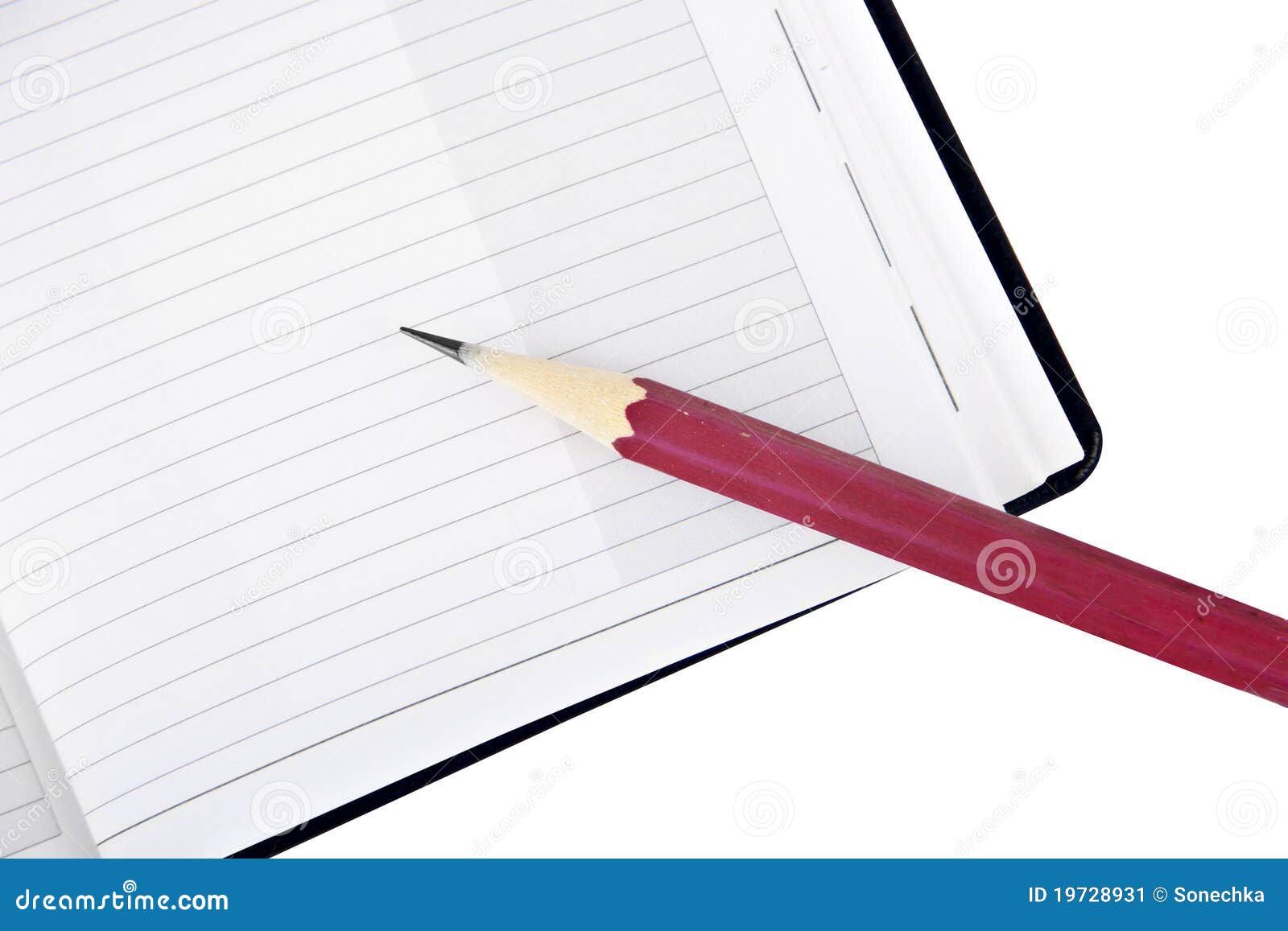 Crayon et cahier rouges image stock. Image du rouges - 19728931