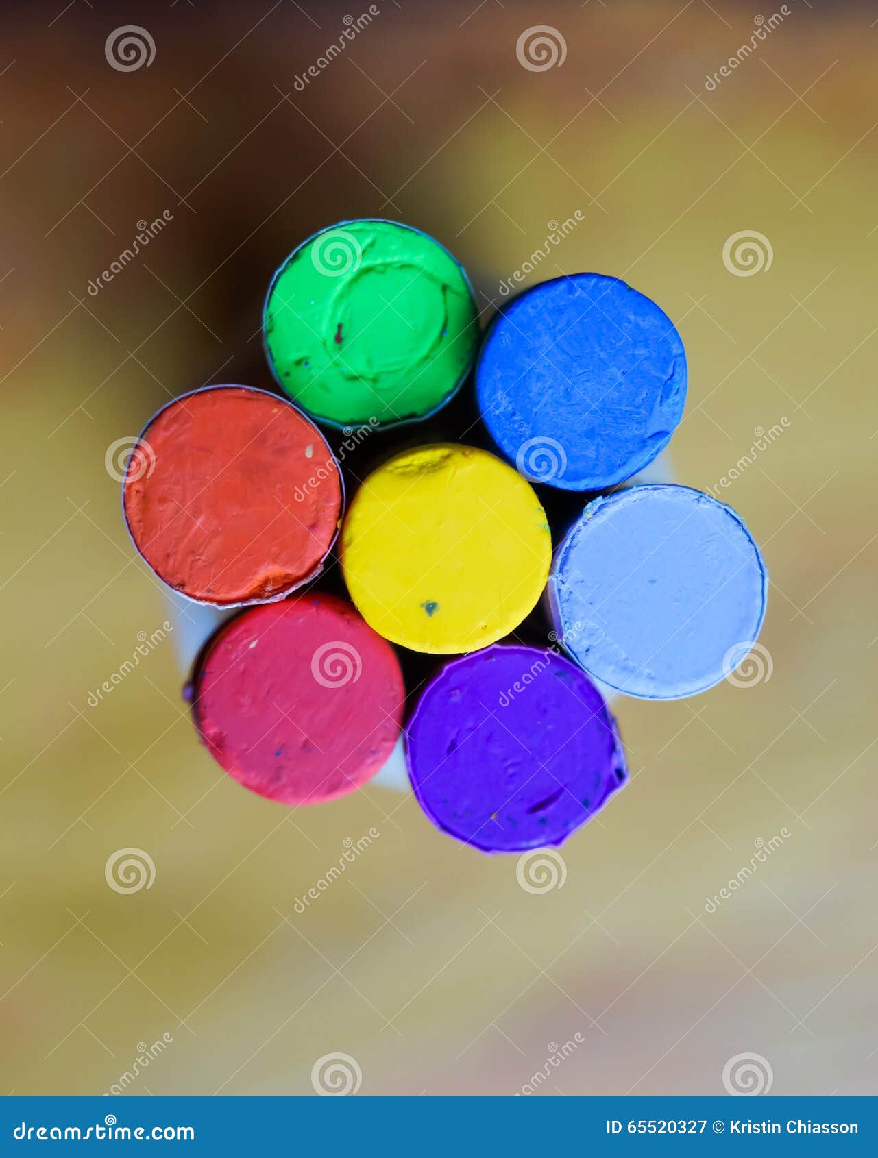 Crayon flower stock image. Image of macro, green, orange - 65520327