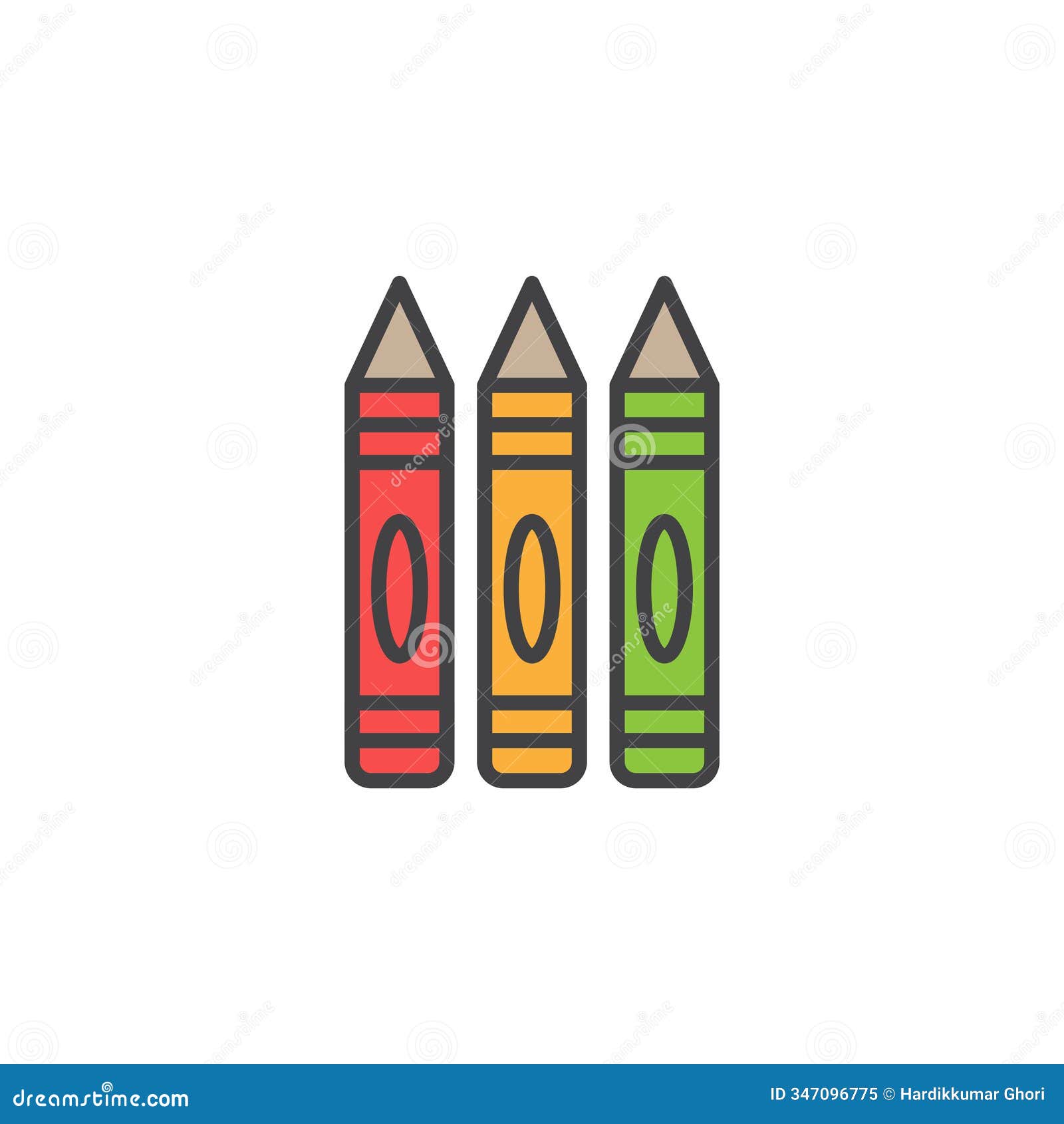 Crayon Icon Cartoon Vector | CartoonDealer.com #304836399