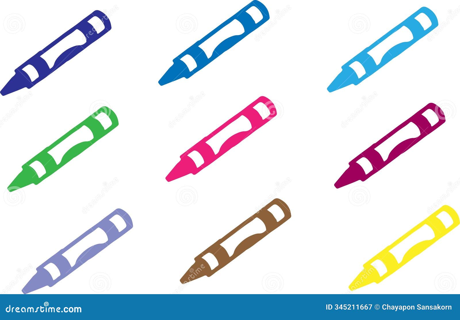 Crayon Icon Cartoon Vector | CartoonDealer.com #304836399