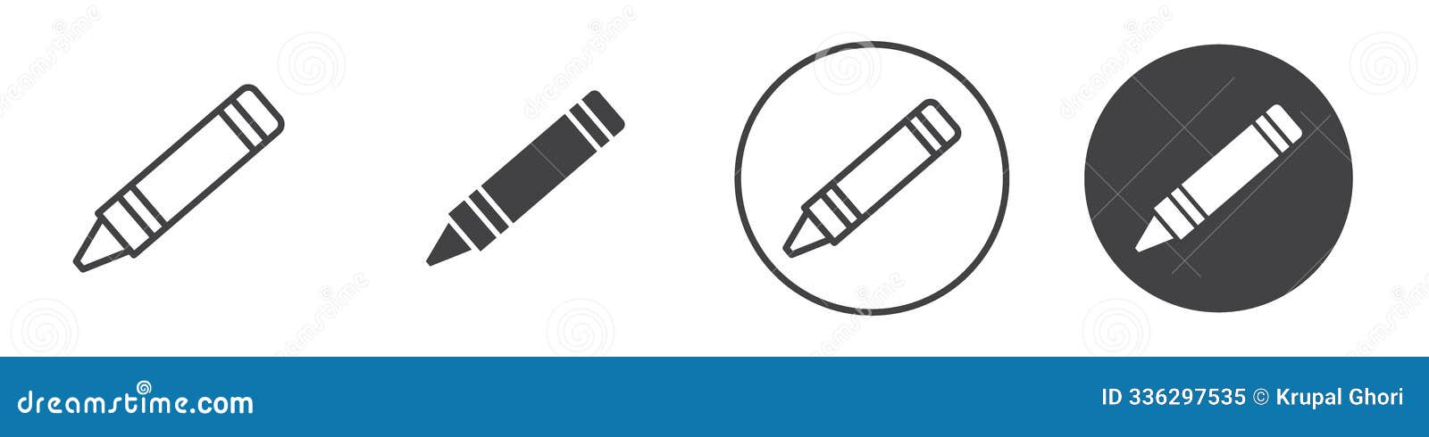 Linear Crayon Icon From Education Outline Collection. Thin Line Crayon ...