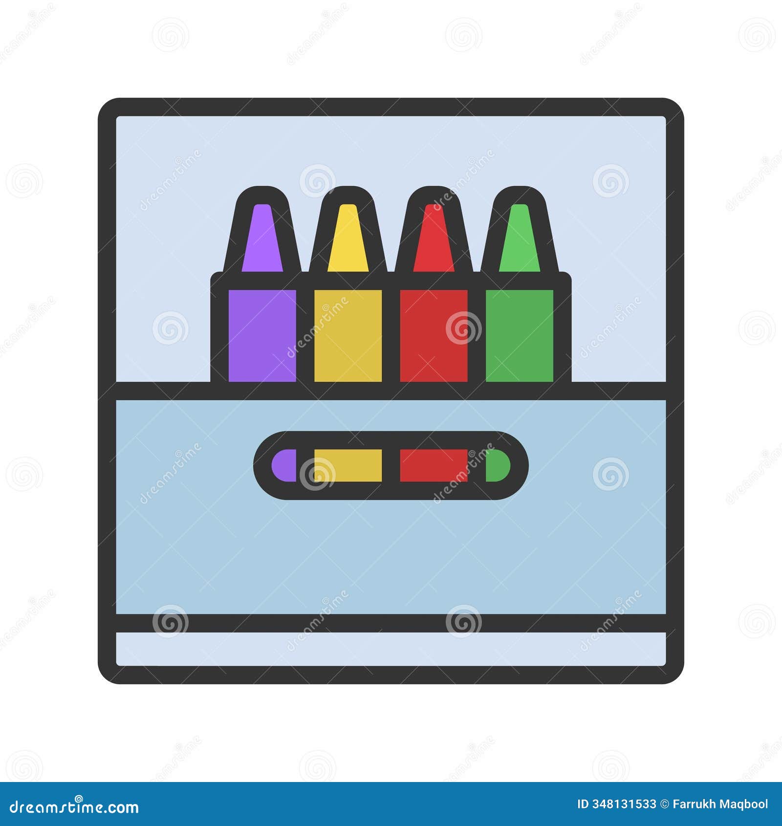 Crayon Icon Cartoon Vector | CartoonDealer.com #304836399