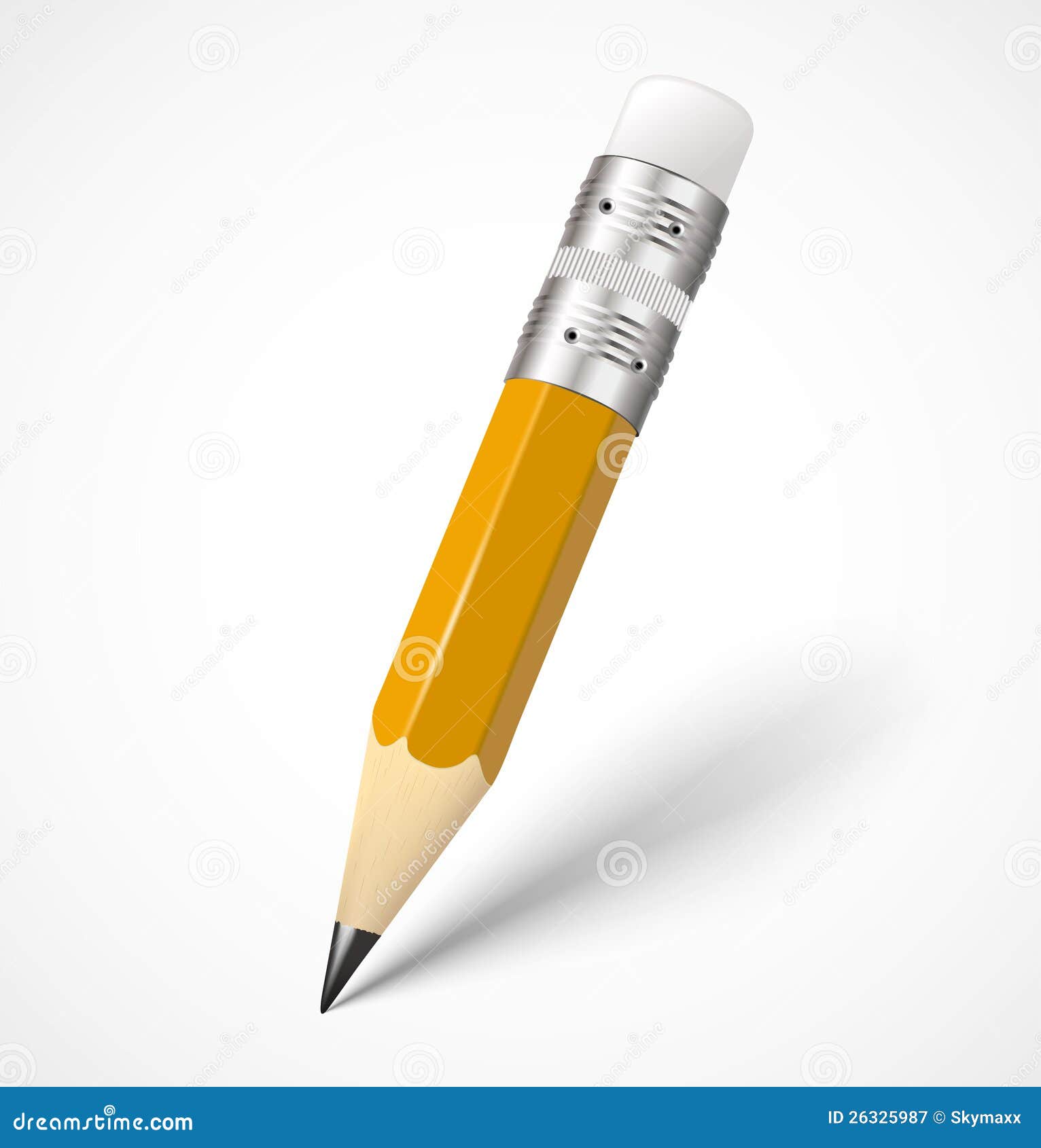 Crayon jaune réaliste illustration de vecteur. Illustration du ...