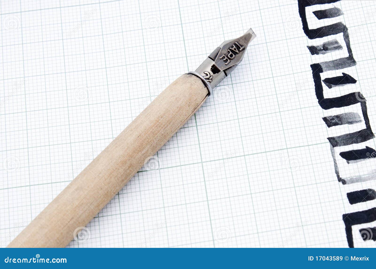 Crayon Lecteur Pour La Calligraphie Image stock - Image du enfance ...