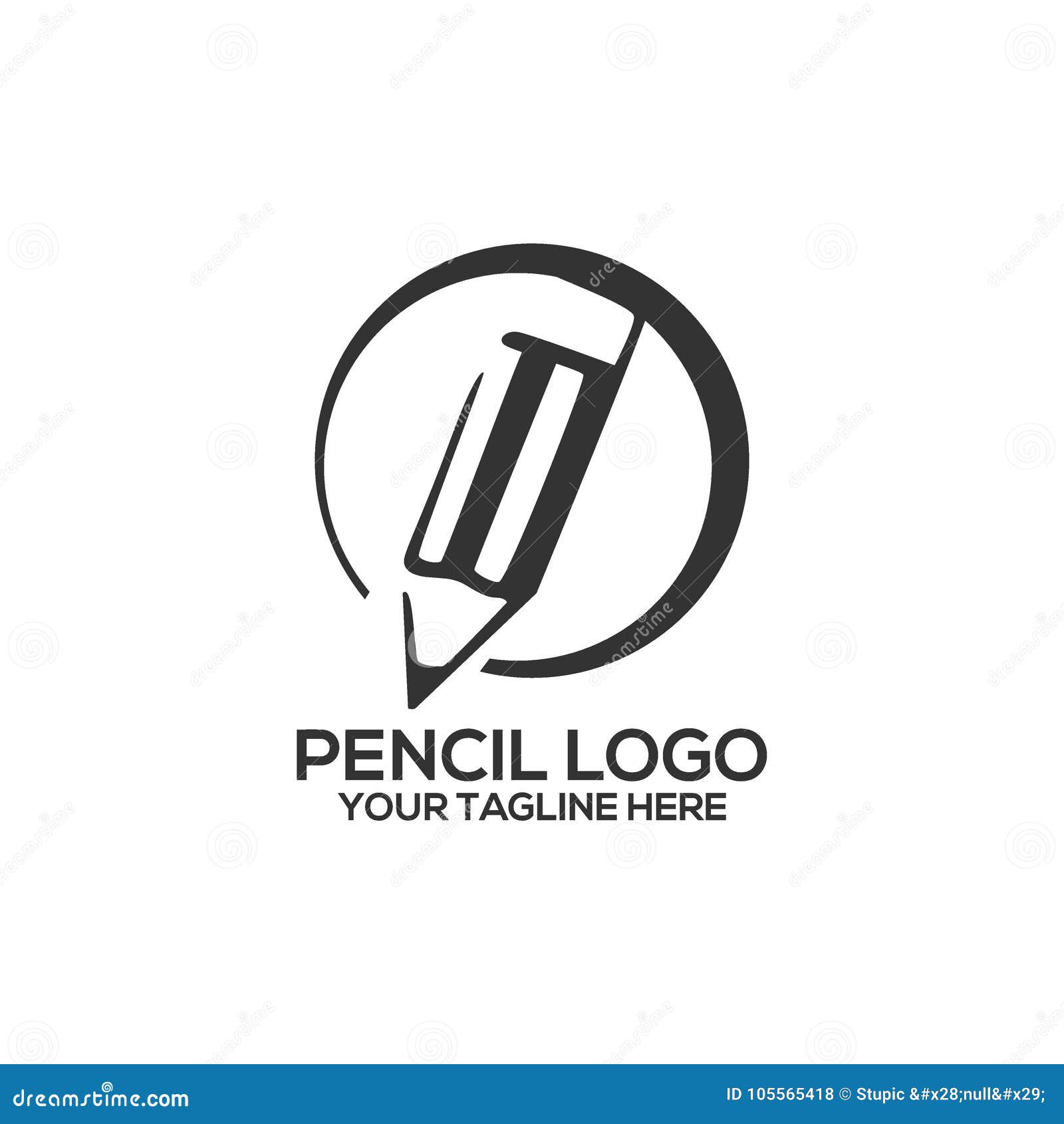 Crayon Logo Vector Art Logo Template Et Illustration Illustration Stock ...
