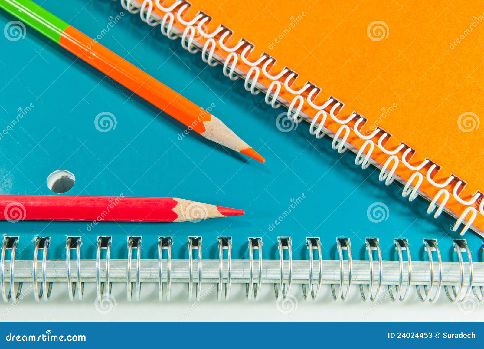Crayon and notebook stock image. Image of education, school - 24024453