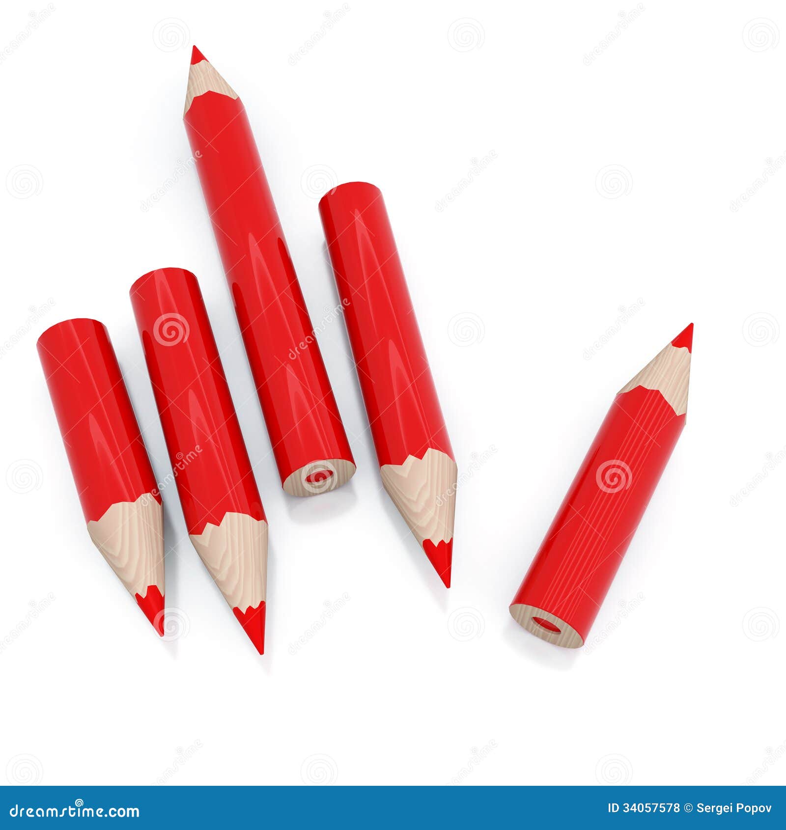 Crayon rouge illustration stock. Illustration du groupe - 34057578