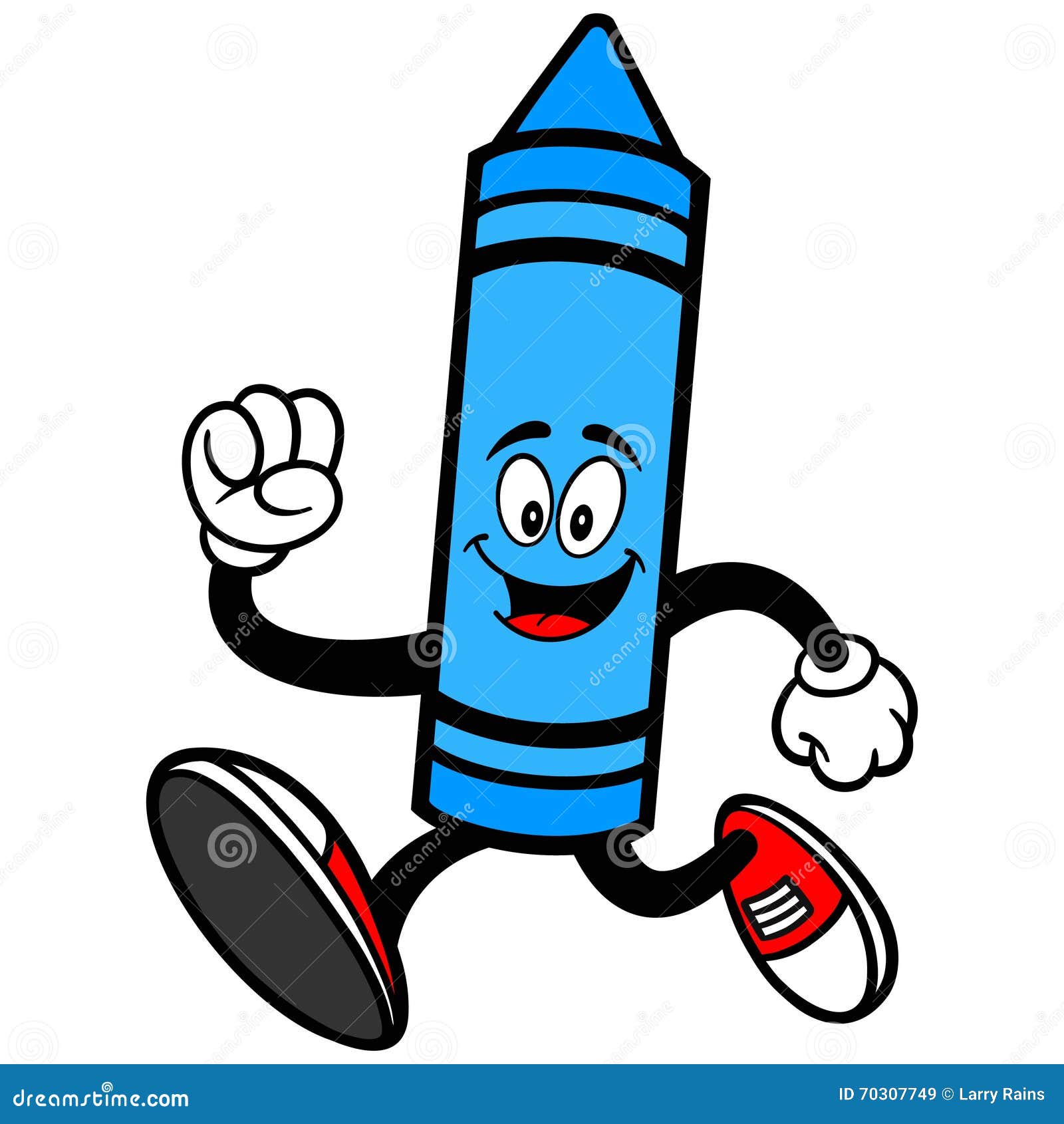 Crayon Running Cartoon Vector | CartoonDealer.com #70307749