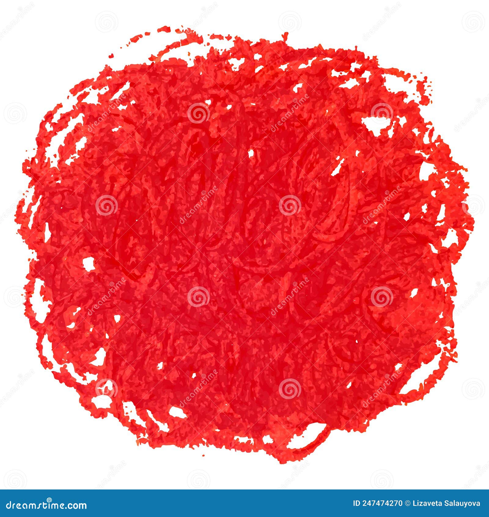 Crayon Scribble Texture Stain Isolated on White Background Stock Vector ...