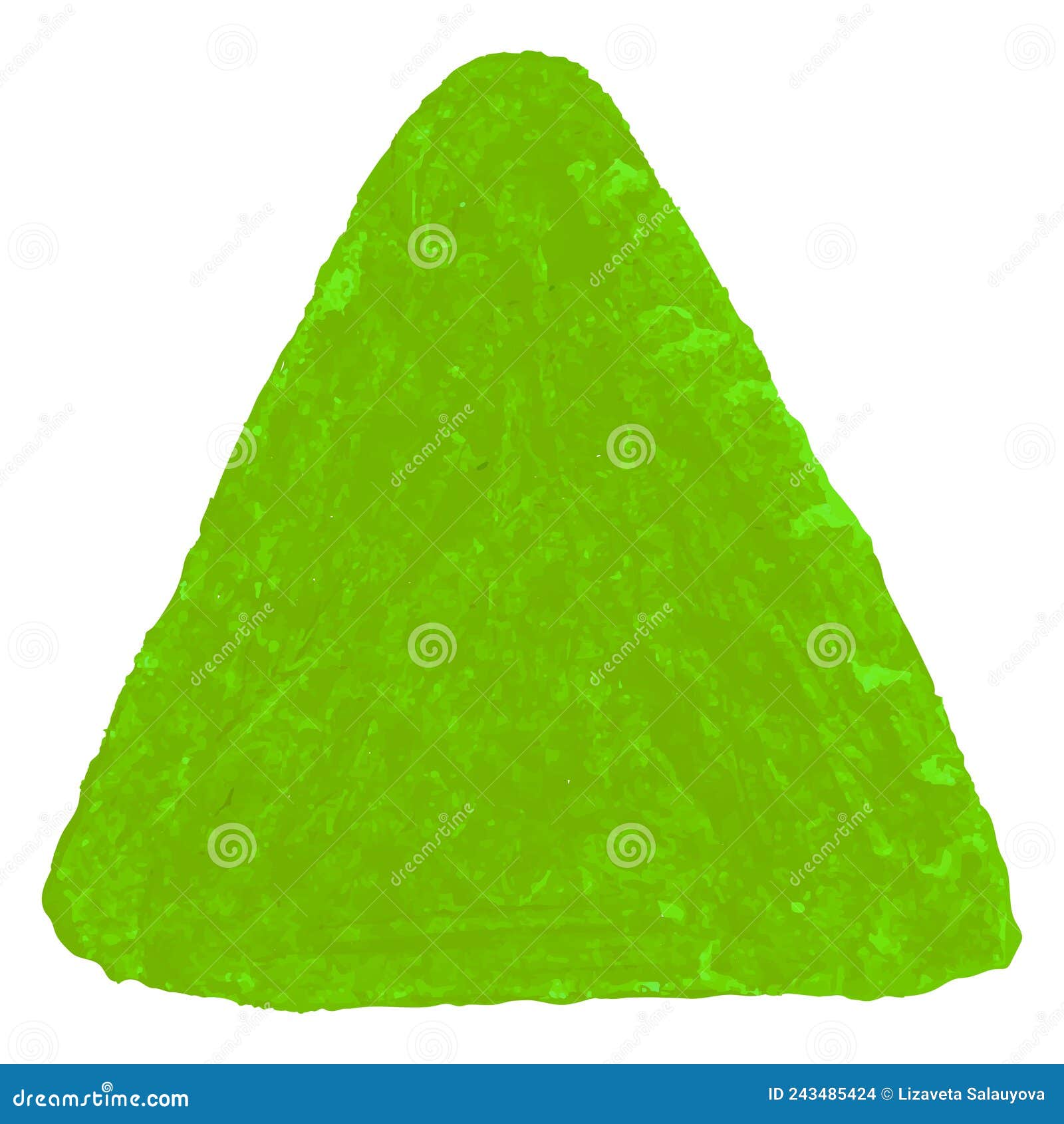 Crayon Scribble Textured Triangle Shape Stock Vector - Illustration of ...