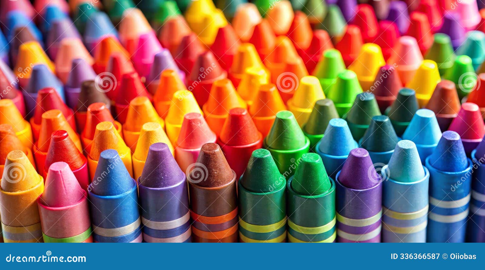 Crayon Spectrum a Close-Up of Vibrant Colors in a Box of Crayons ...