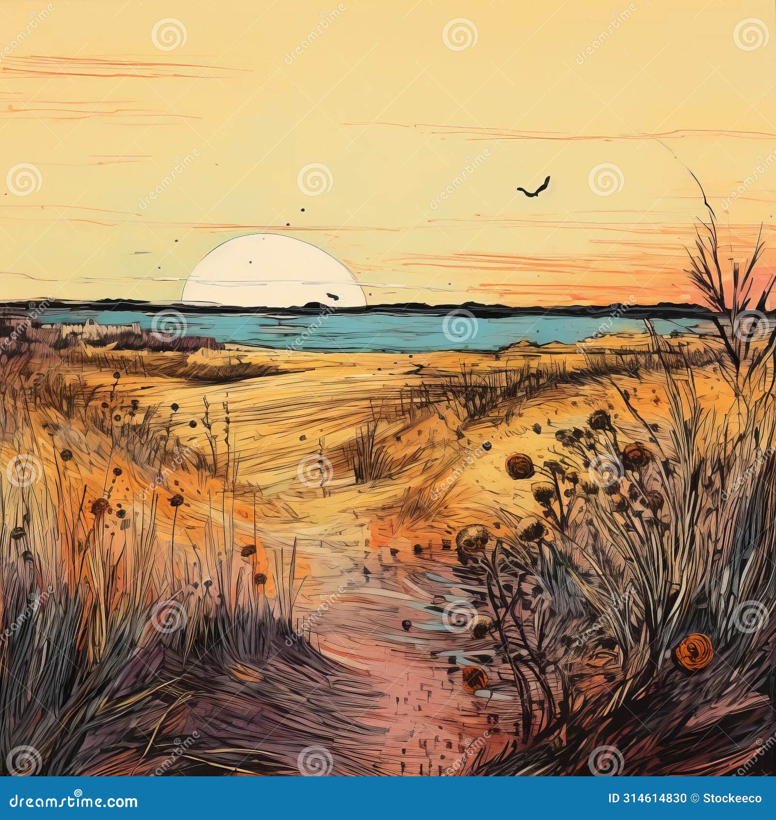 Mythical Sirens. A Modern Stylish Illustration Of A Siren. Fashionable ...