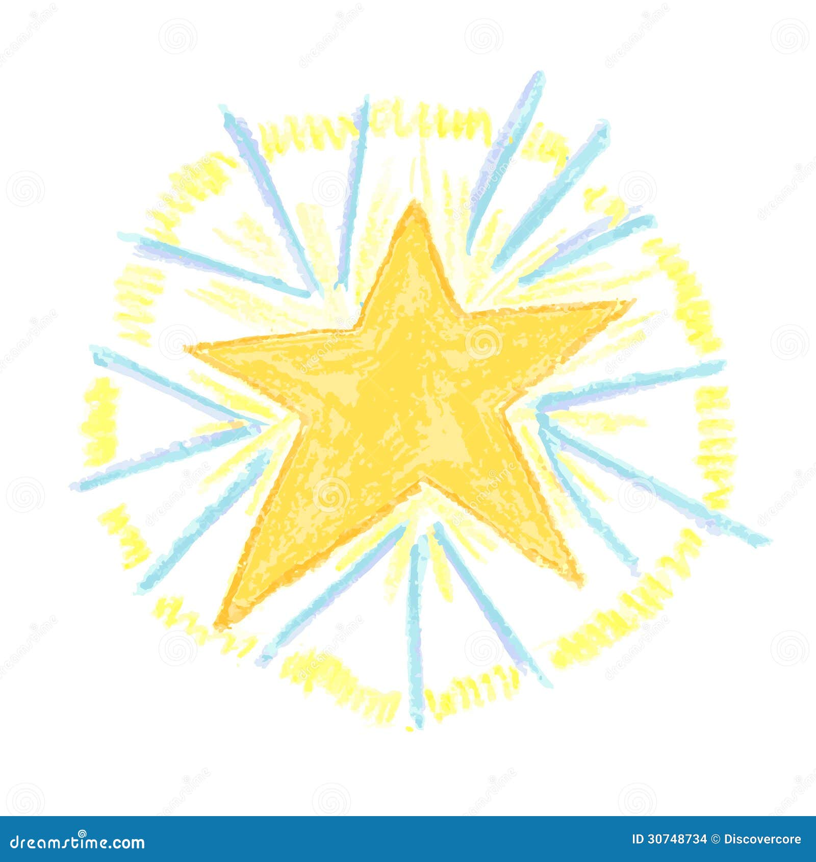 Crayon Sun Burst Stock Images - Image: 30748734