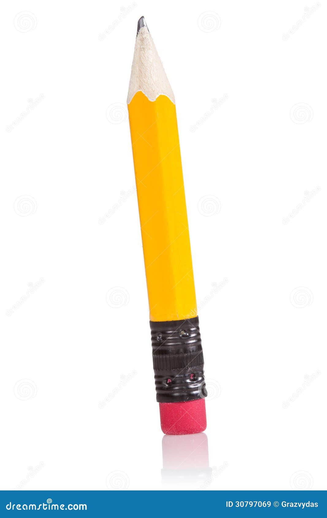 Crayon Sur Le Fond Blanc Pur Image stock - Image du pointu, apprenez ...