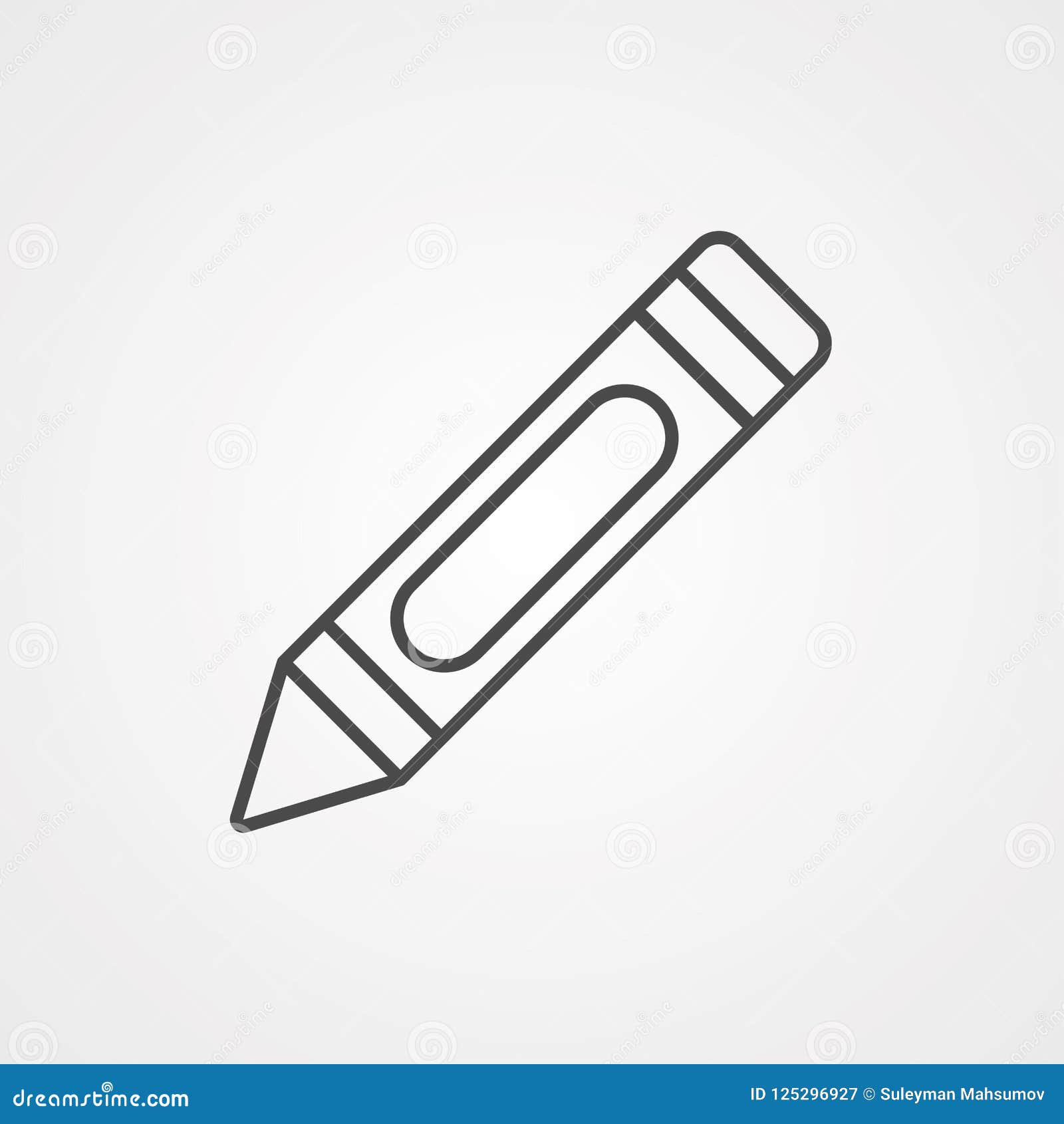 Crayon Vector Icon Sign Symbol Stock Vector - Illustration of color ...