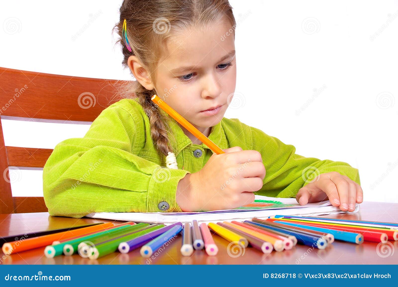 Crayons stock photo. Image of concentration, crayon, children - 8268718