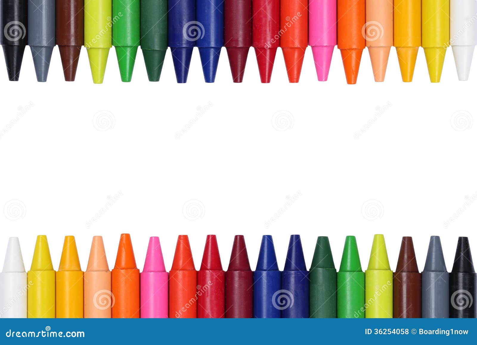 Crayons For Children Forming A Frame Stock Photo | CartoonDealer.com ...