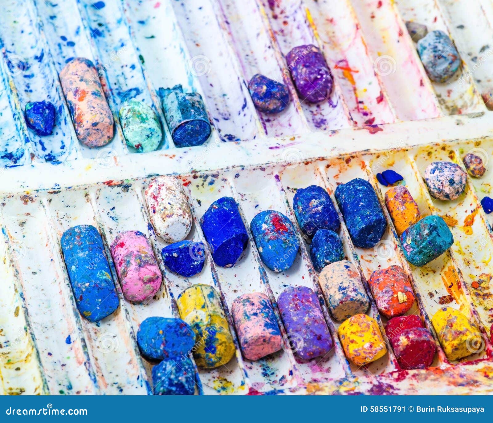 Crayons color tray stock image. Image of colors, adjoined - 58551791