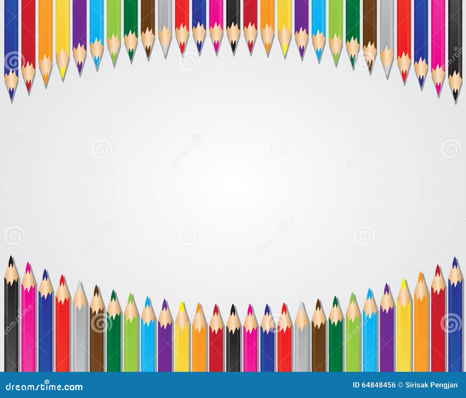 Crayons - Colored Pencil Set Loosely Arranged - Vector On White ...