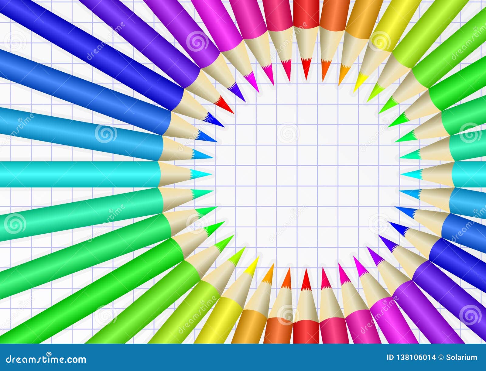 Crayons stock vector. Illustration of coloured, multi - 138106014